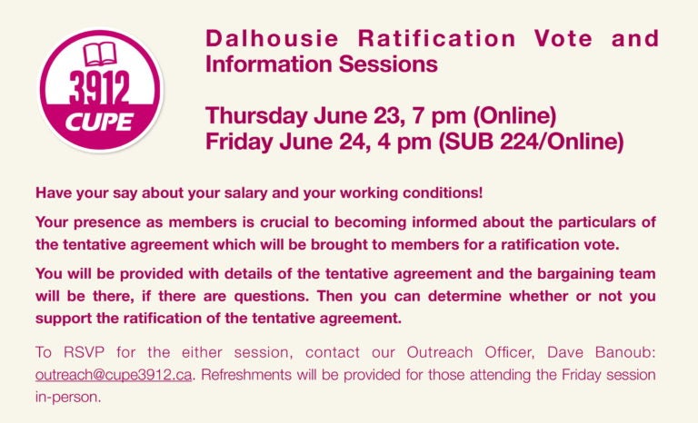 CUPE 3912 - Nova Scotia's Largest University Union