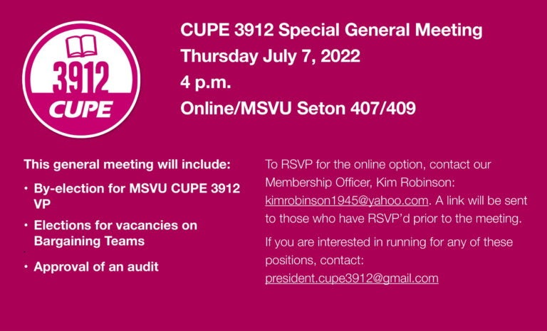 CUPE 3912 - Nova Scotia's Largest University Union