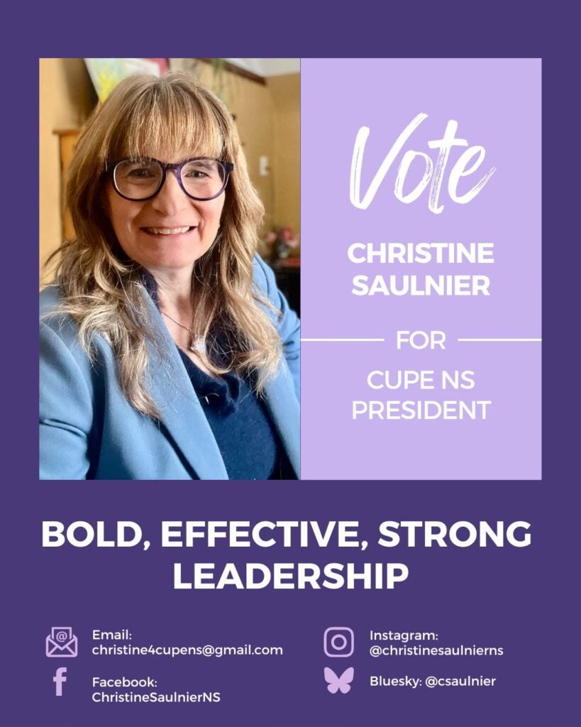 CUPE 3912 Executive Endorsement of Christine Saulnier for CUPE Nova Scotia President - CUPE 3912